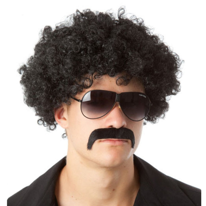 Buy 70s Fro and Mo Set Black