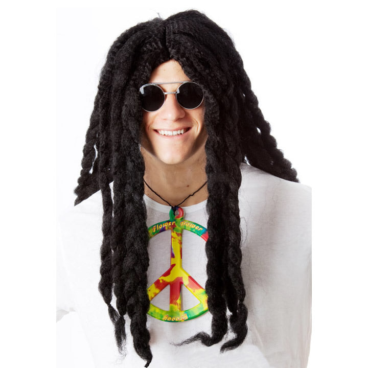 Bob Marley Braided Rasta Dreadlocks Wig Black
